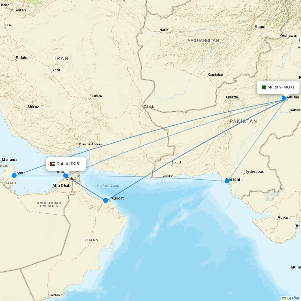Flydubai routes 2025 – interactive map with all flights - Flight Routes