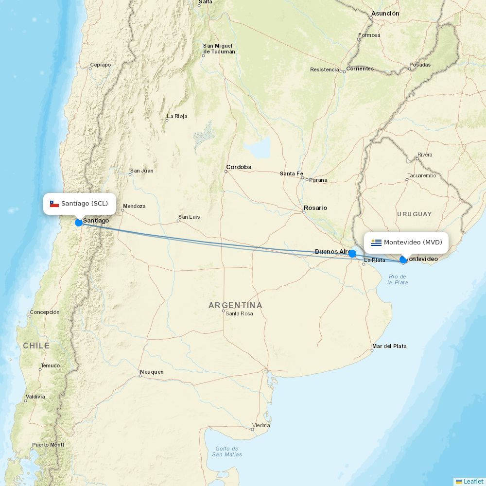 JetSMART airline routes (JA) - map - Flight Routes