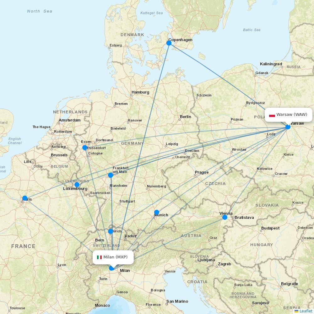LOT Polish Airlines routes 2025 – map with all flights - Flight Routes