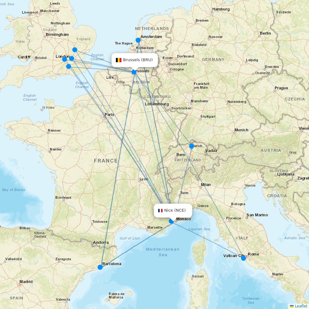 Brussels Airlines routes 2026 – map with all flights - Flight Routes