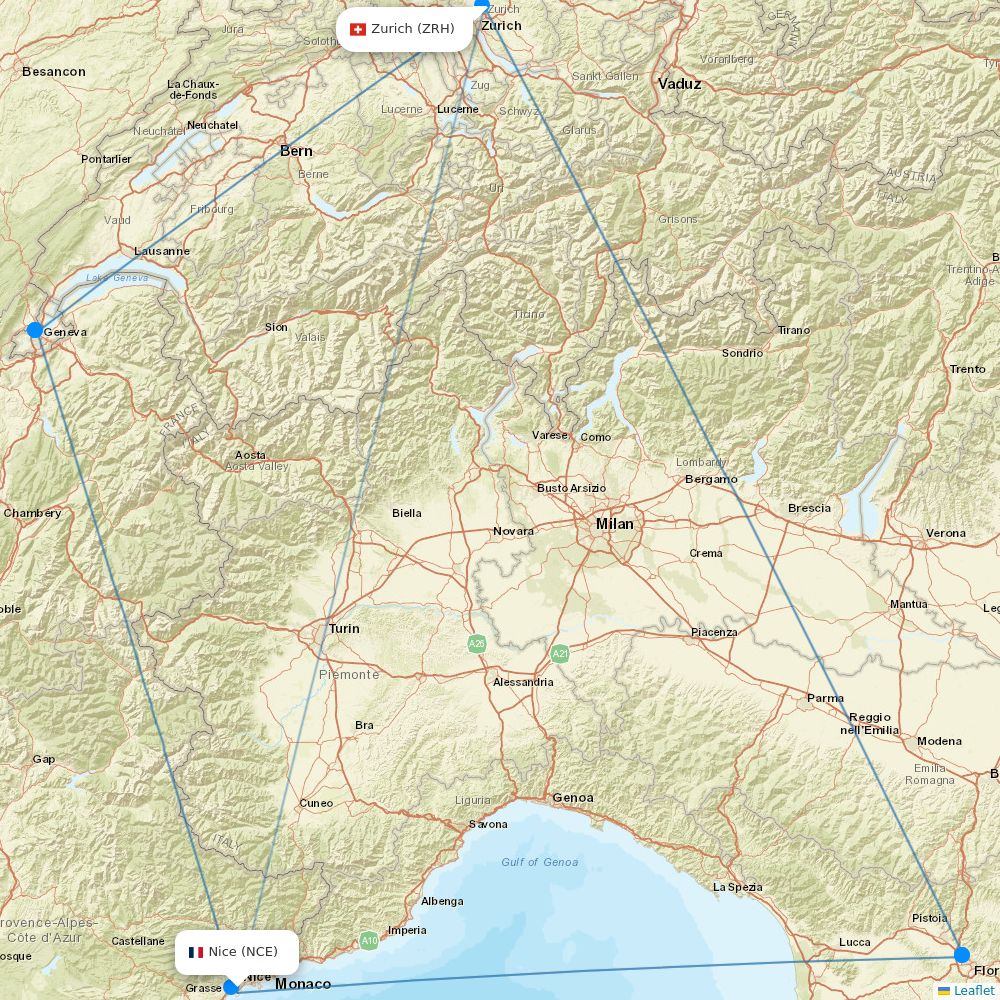 Swiss routes 2025 – interactive map with all flights - Flight Routes