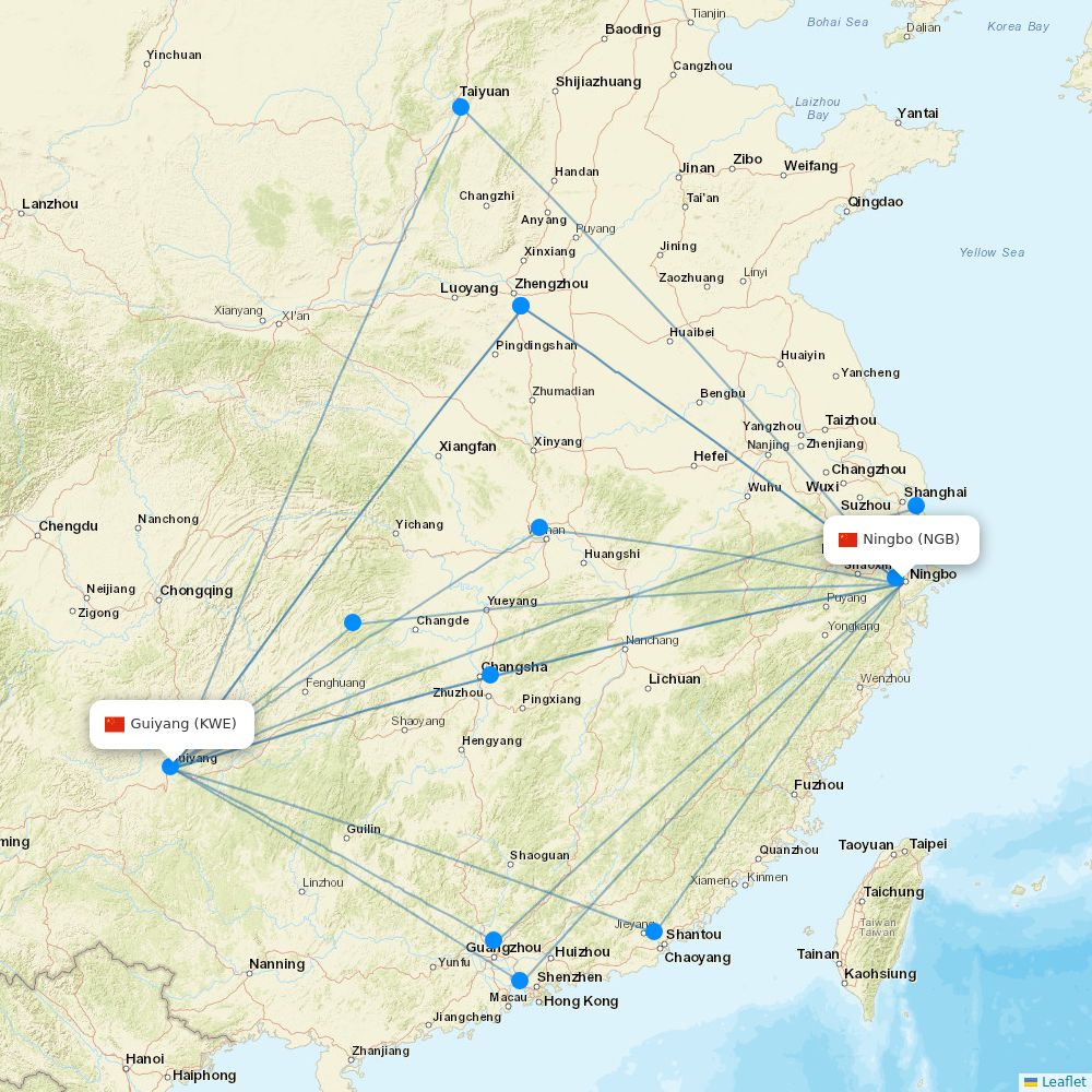 9 Air airline routes (AQ) 2025, map - Flight Routes
