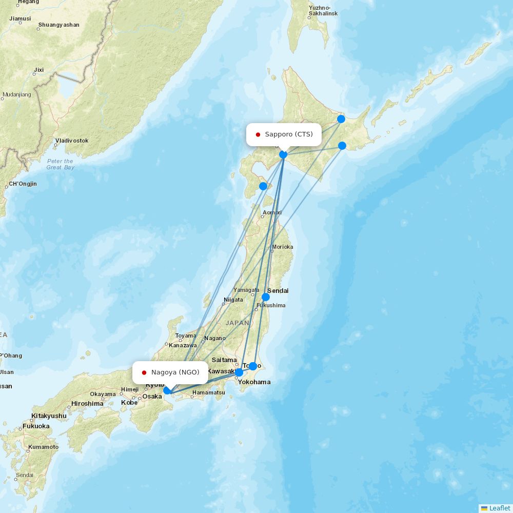 Peach Aviation routes 2025 – map with all flights - Flight Routes
