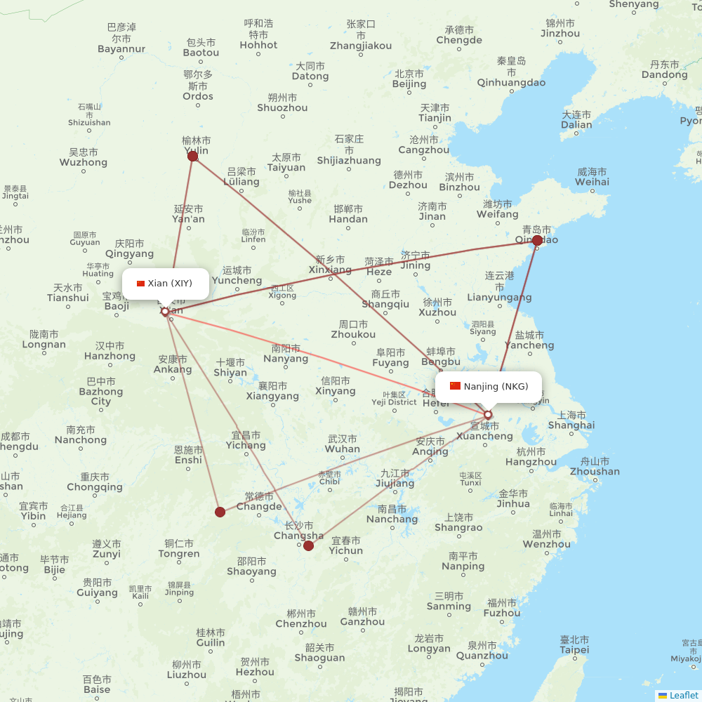 China Eastern Airlines routes 2025 – map with all flights - Flight Routes