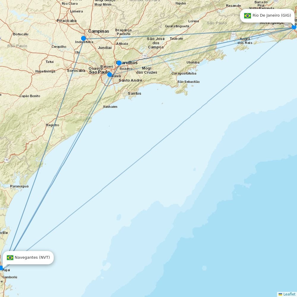 Gol routes 2025 – interactive map with all flights - Flight Routes