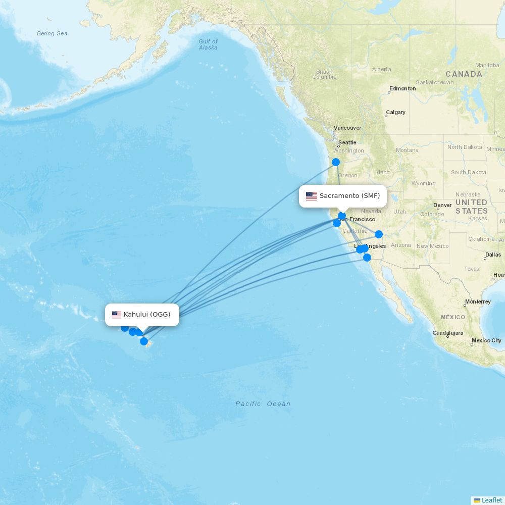 Hawaiian Airlines routes 2025 – map with all flights - Flight Routes