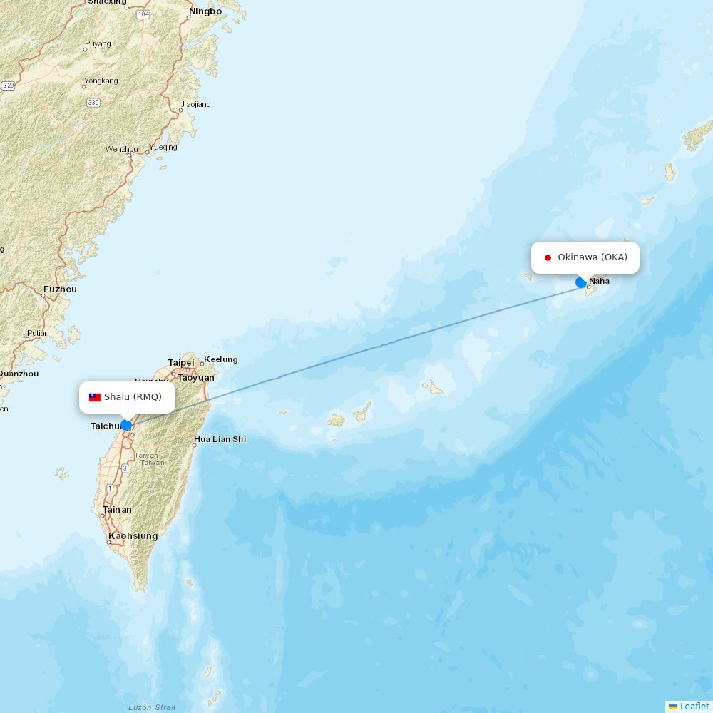 Starlux Airlines routes (JX) 2025, map - Flight Routes