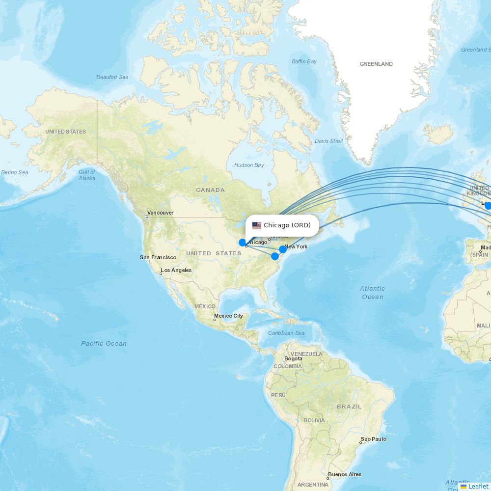 Royal Jordanian airline routes (RJ) 2026, map - Flight Routes
