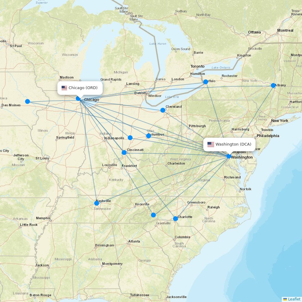 American Airlines routes 2025 – map with all flights - Flight Routes