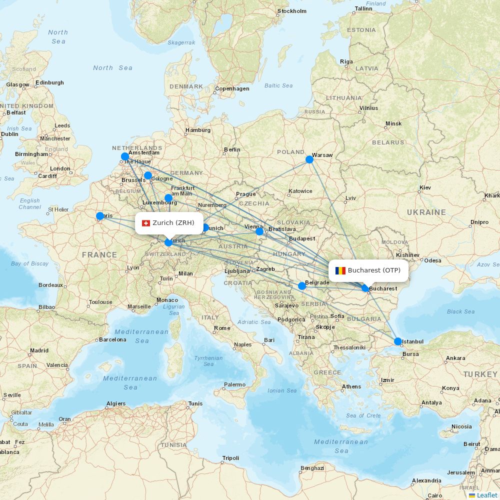 Swiss routes 2025 – interactive map with all flights - Flight Routes