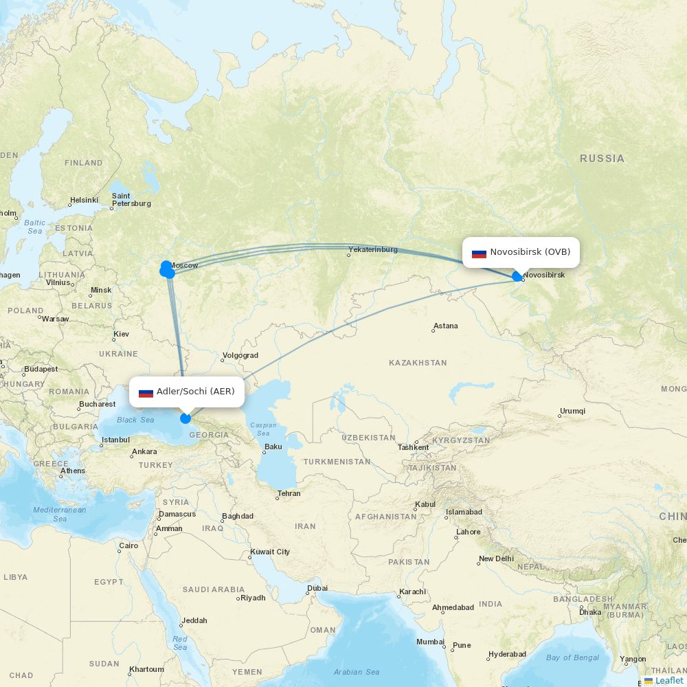 S7 Airlines routes 2025 – map with all flights - Flight Routes