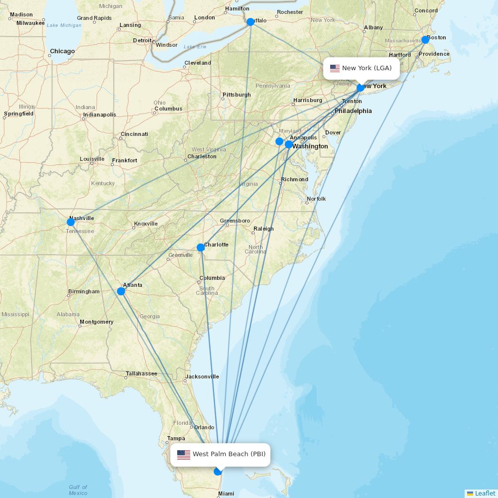 JetBlue routes 2025 – interactive map with all flights - Flight Routes