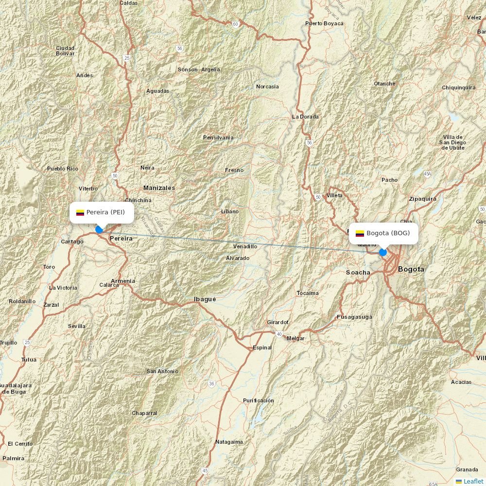 Avianca routes 2026 – interactive map with all flights - Flight Routes