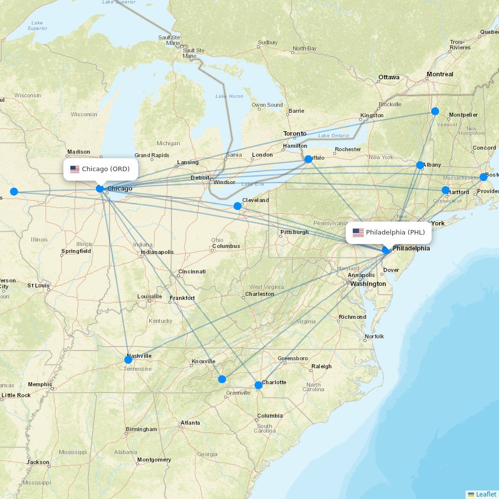American Airlines routes 2025 – map with all flights - Flight Routes