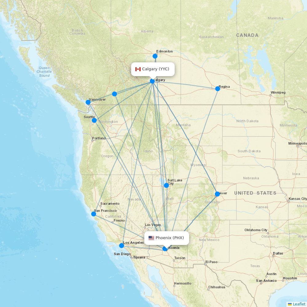 WestJet Airlines routes 2025 – map with all flights - Flight Routes