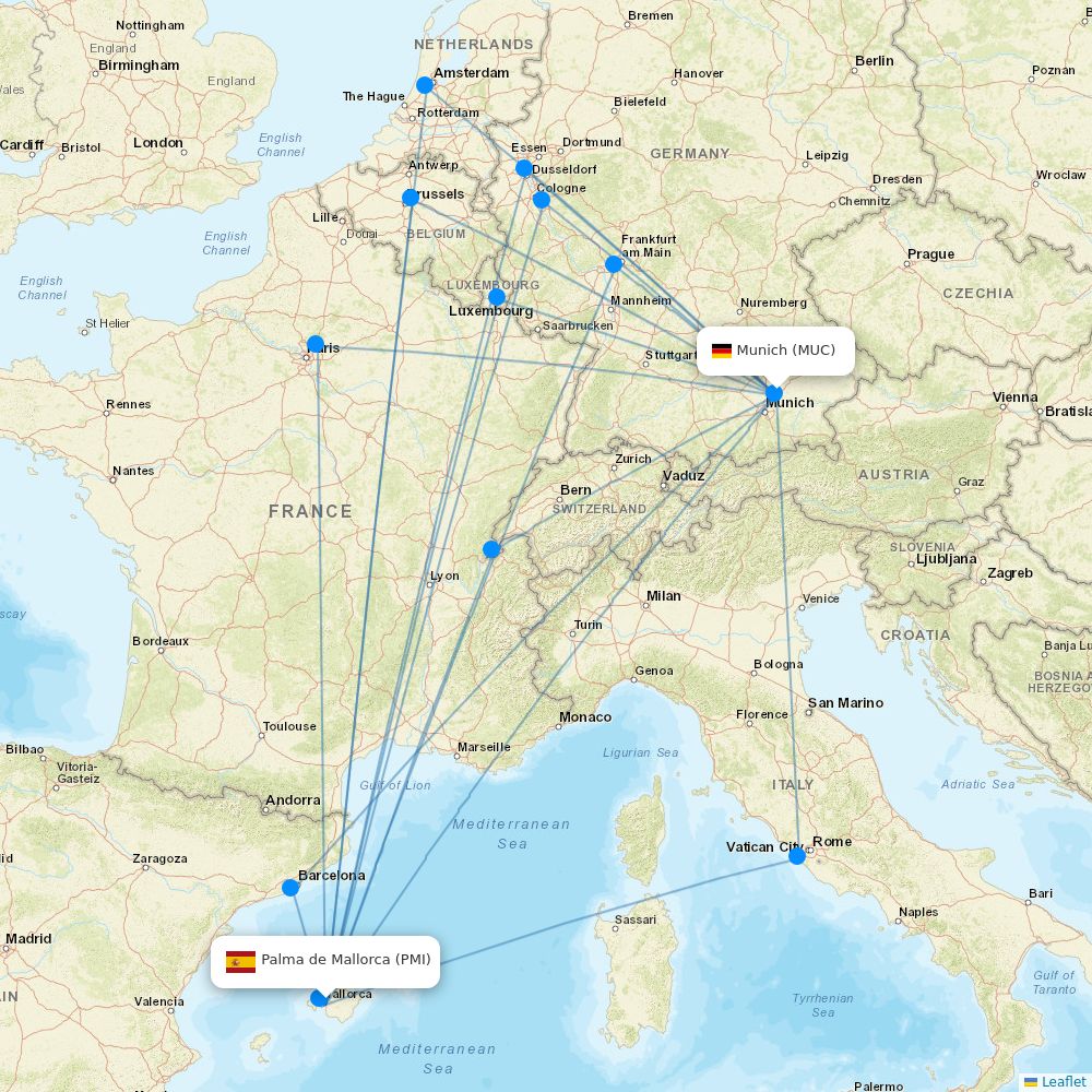 Discover Airlines routes (4Y) 2025, map - Flight Routes