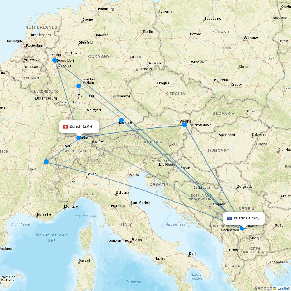 FlexFlight airline routes (W2) 2026, map - Flight Routes