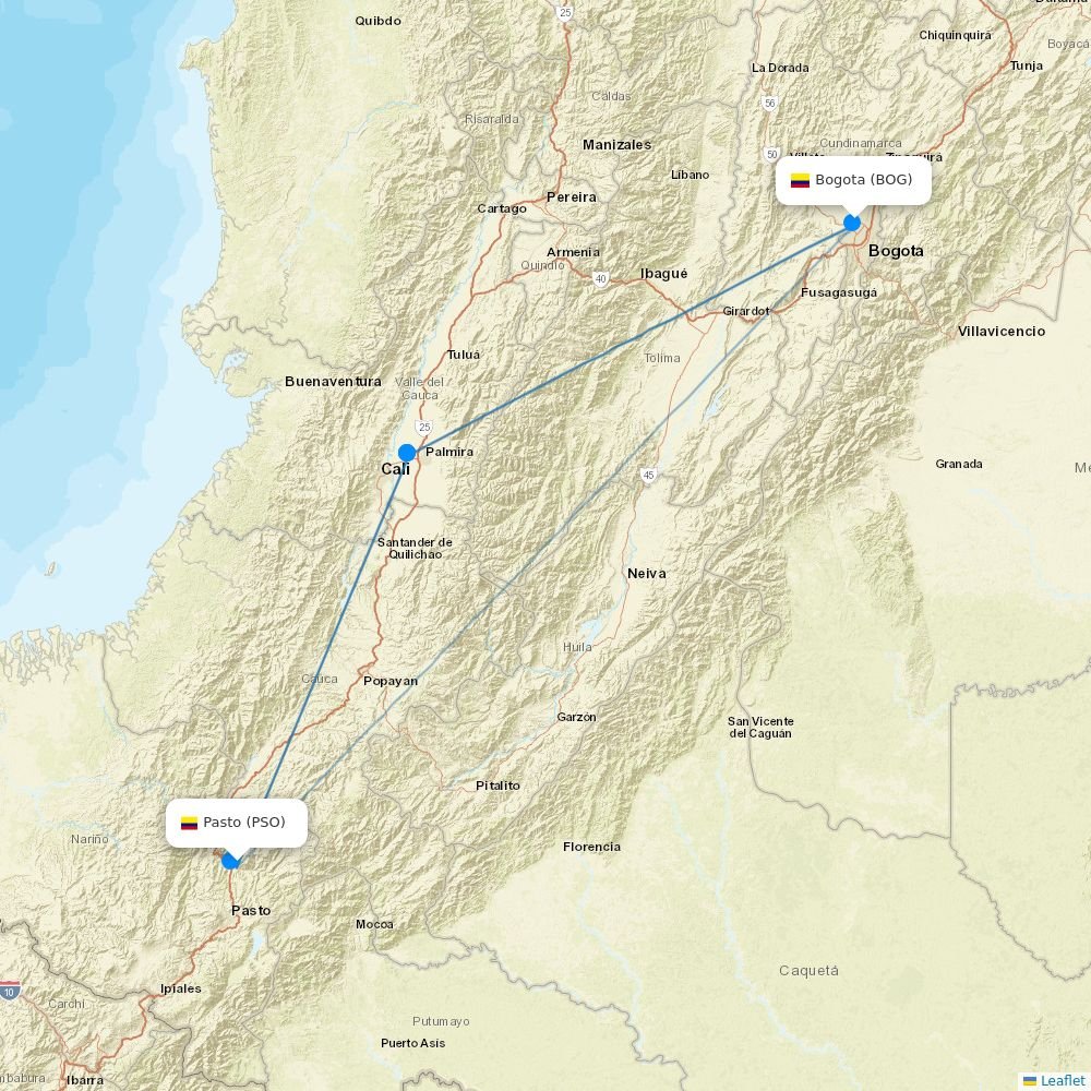 Avianca routes 2025 – interactive map with all flights - Flight Routes