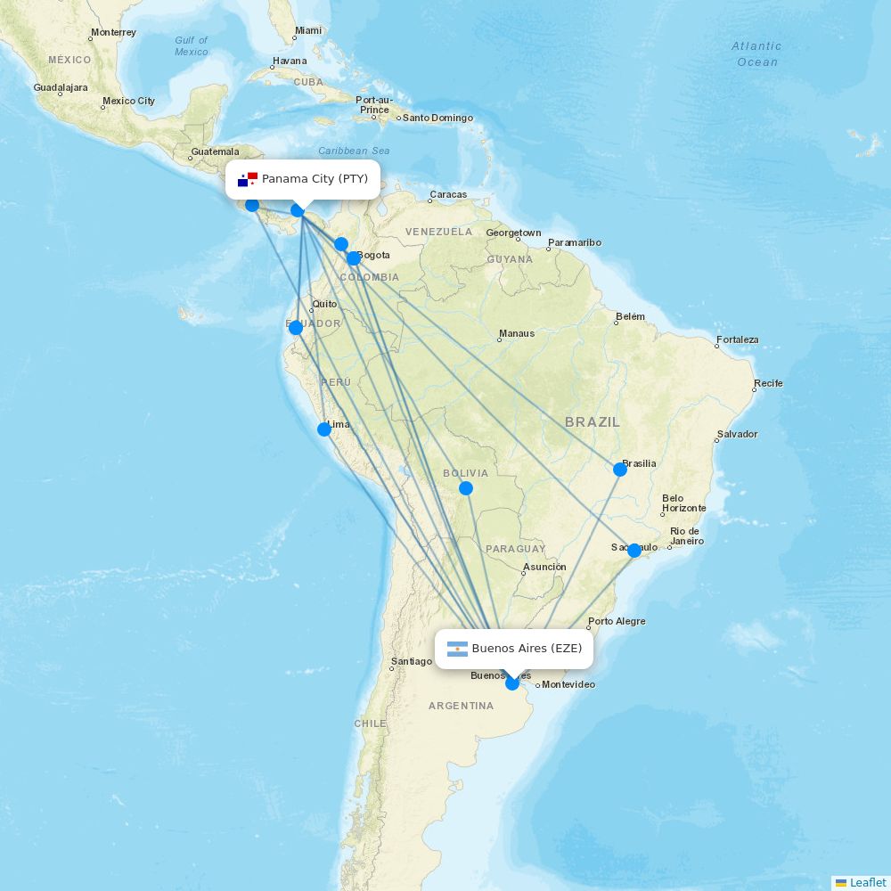 Copa Airlines routes 2025 – map with all flights - Flight Routes