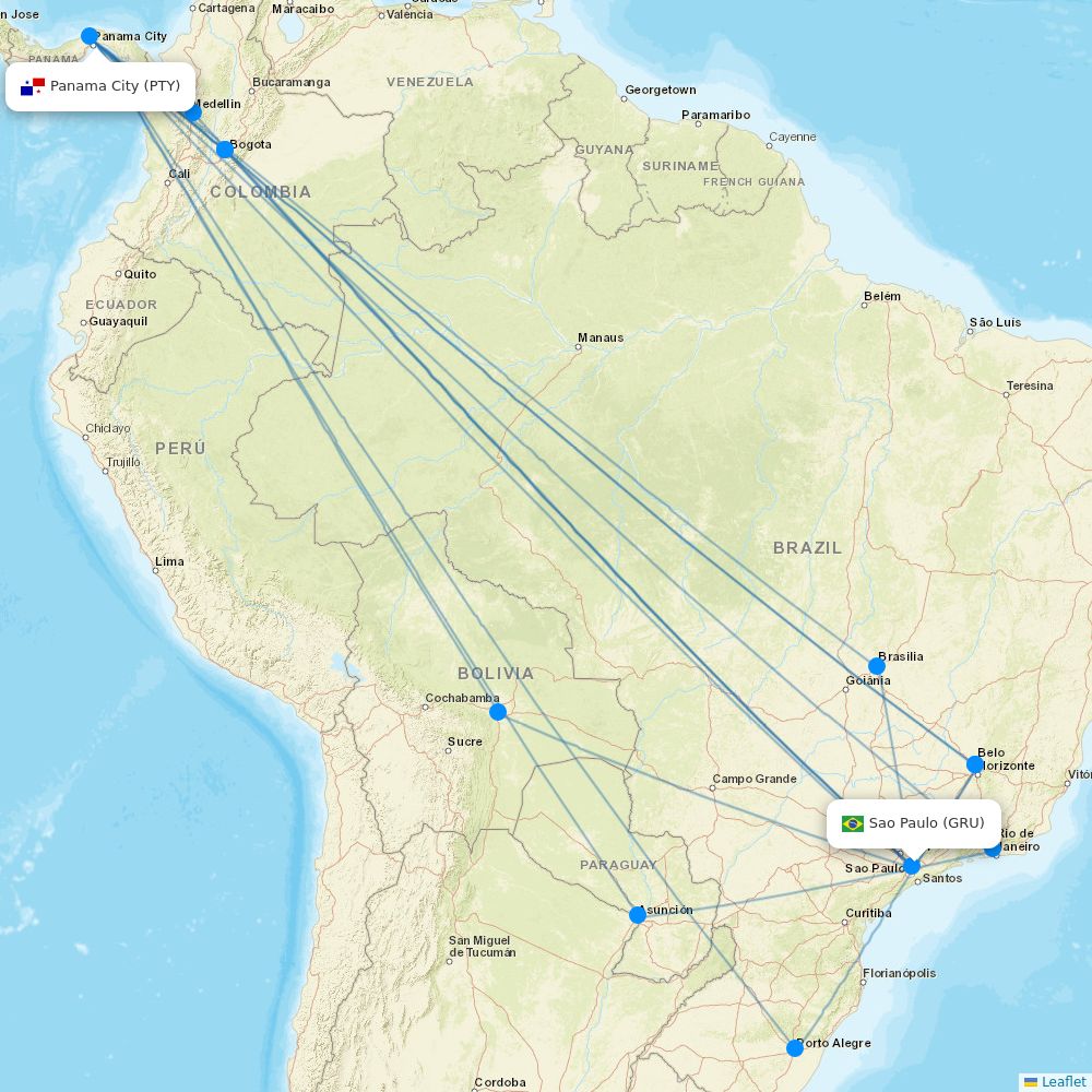 Copa Airlines routes 2025 – map with all flights - Flight Routes
