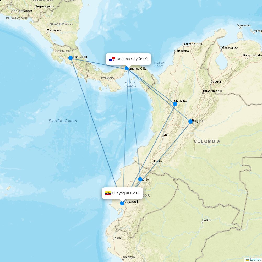 Copa Airlines routes 2025 – map with all flights - Flight Routes