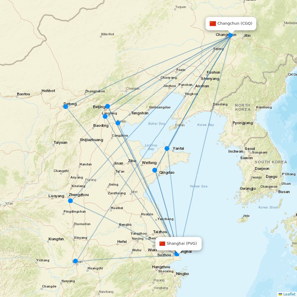 Juneyao Air routes 2025 – interactive map with all flights - Flight Routes