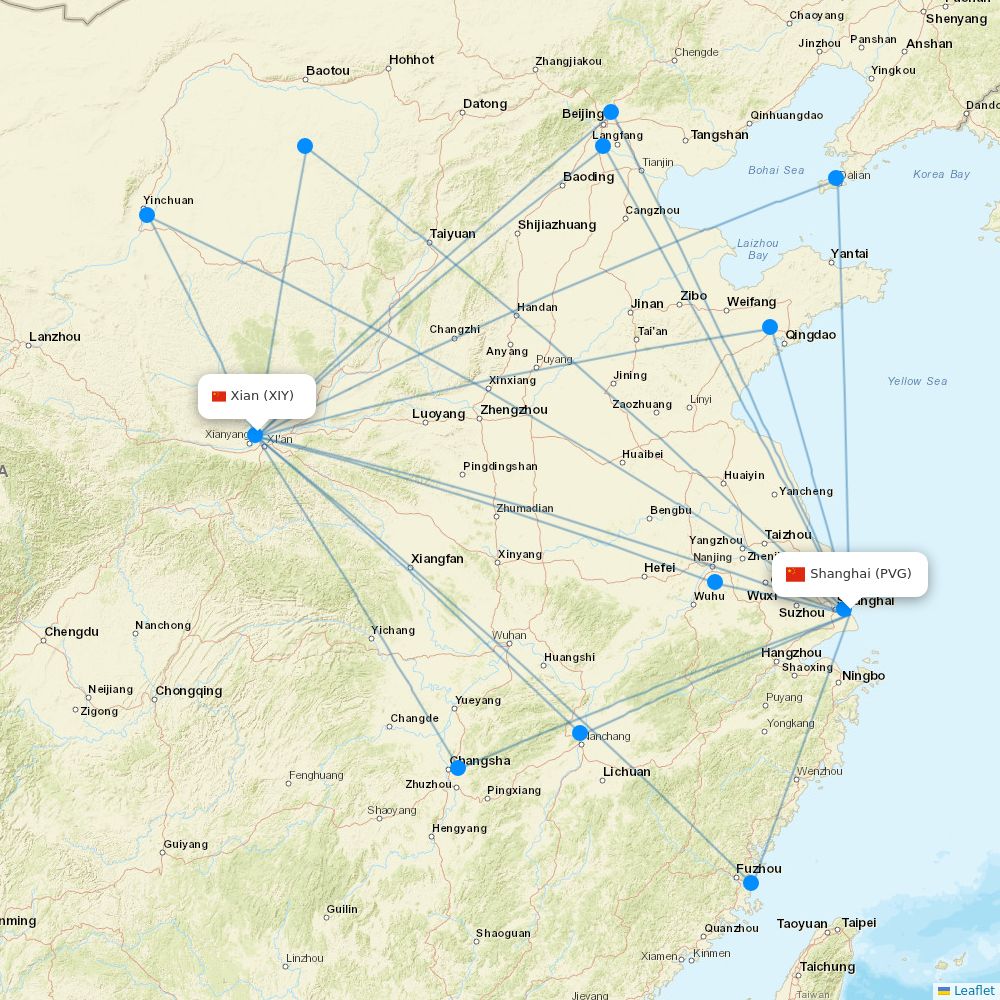 Juneyao Air routes 2025 – interactive map with all flights - Flight Routes