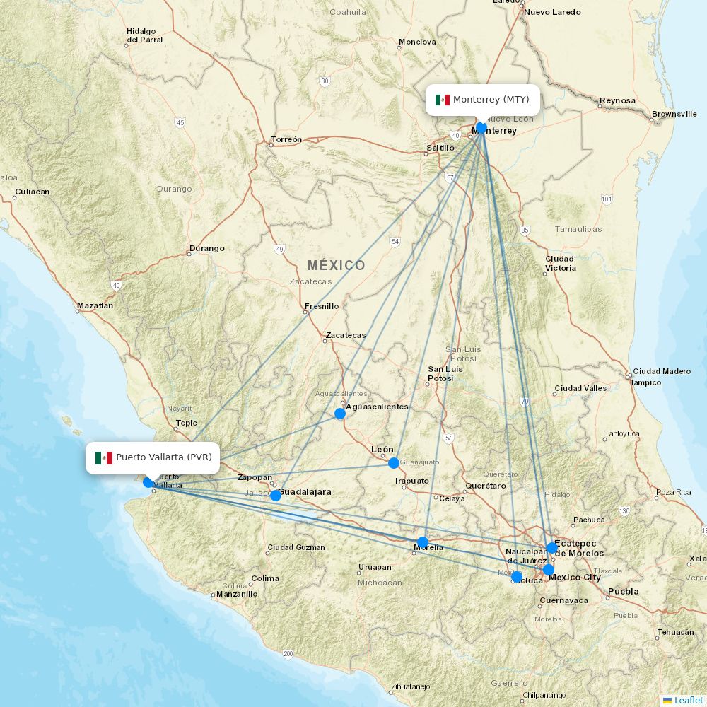 Volaris routes 2026 – interactive map with all flights - Flight Routes