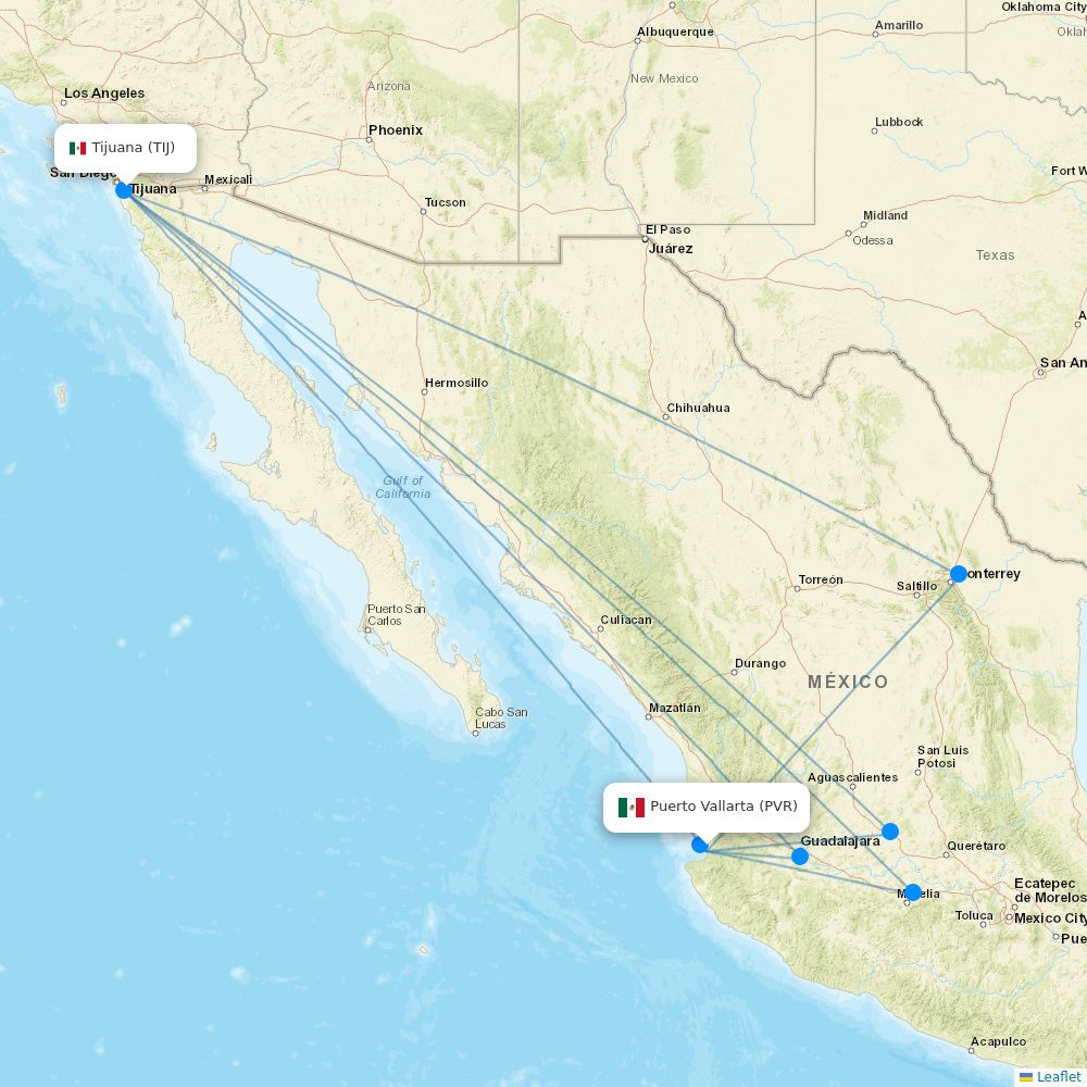 Volaris routes 2026 – interactive map with all flights - Flight Routes