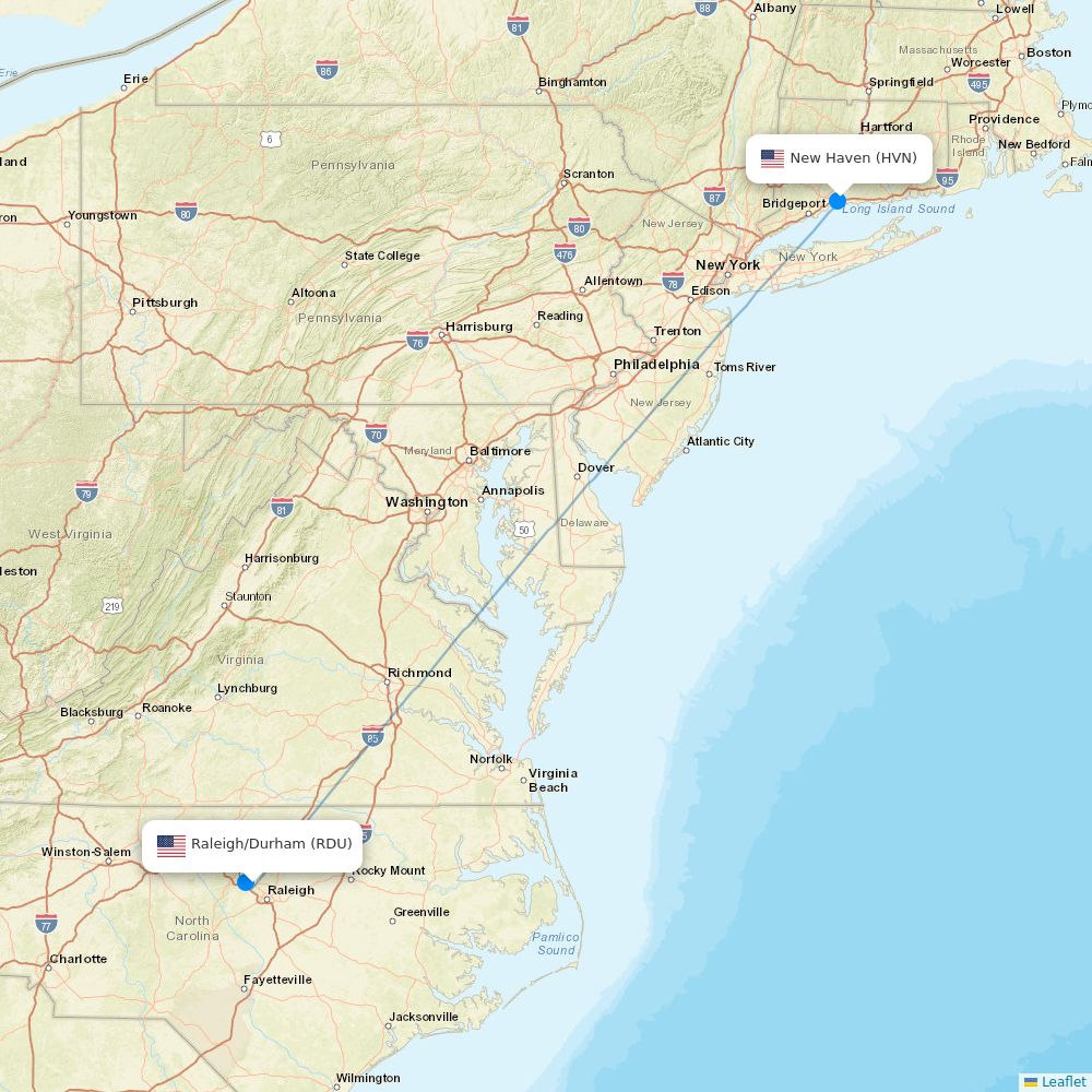 Avelo Airlines routes (XP) 2025, map - Flight Routes