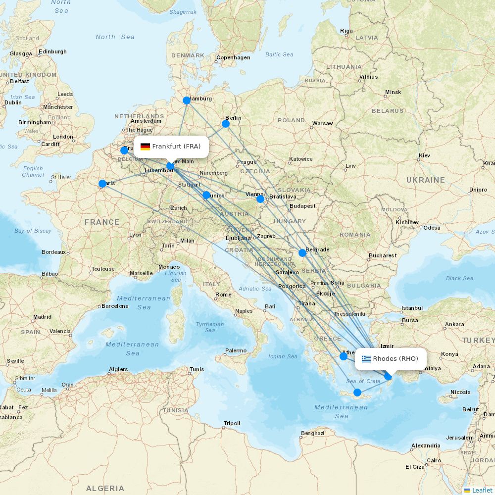 Discover Airlines routes (4Y) 2025, map - Flight Routes