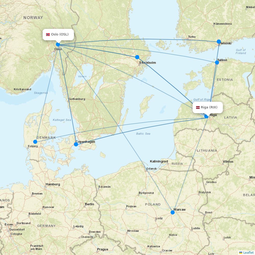 Air Baltic routes 2025 – interactive map with all flights - Flight Routes