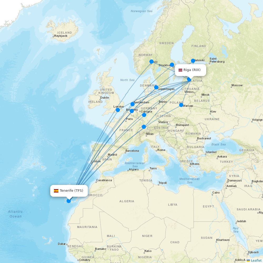 Air Baltic routes 2025 – interactive map with all flights - Flight Routes