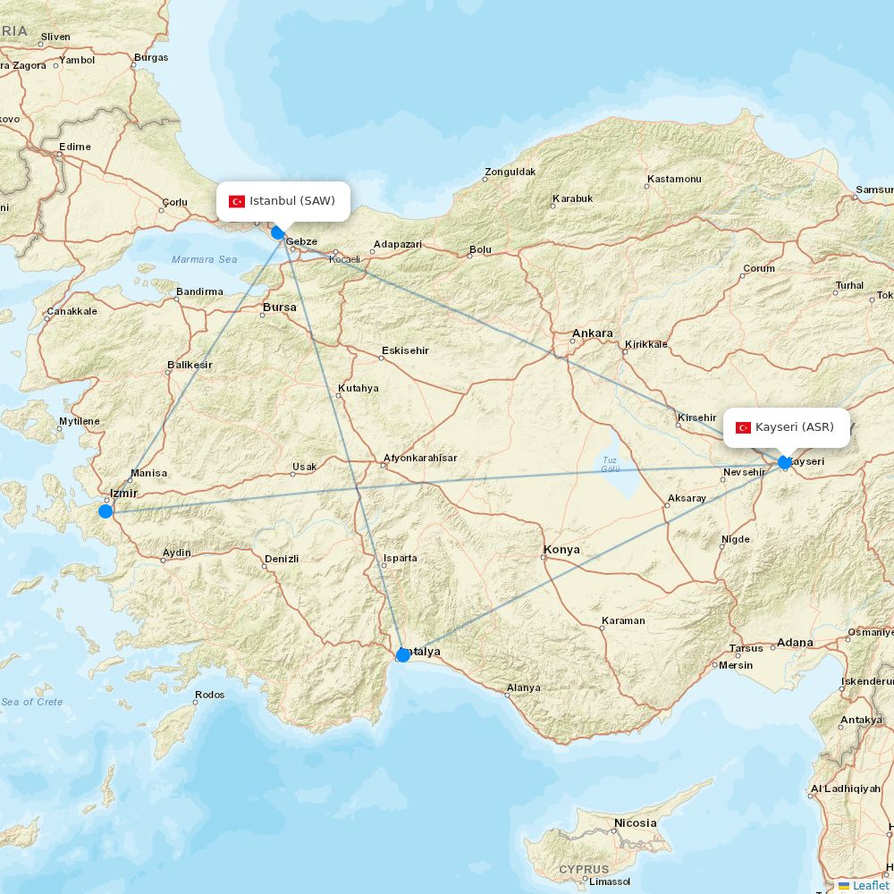 Pegasus Airlines routes 2025 – map with all flights - Flight Routes