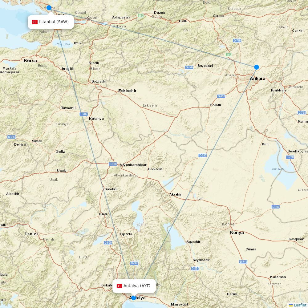 Pegasus Airlines routes 2025 – map with all flights - Flight Routes