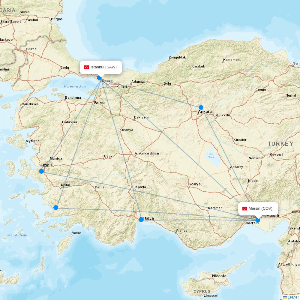 Pegasus Airlines routes 2025 – map with all flights - Flight Routes