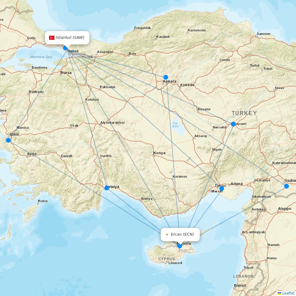 Pegasus Airlines routes 2025 – map with all flights - Flight Routes