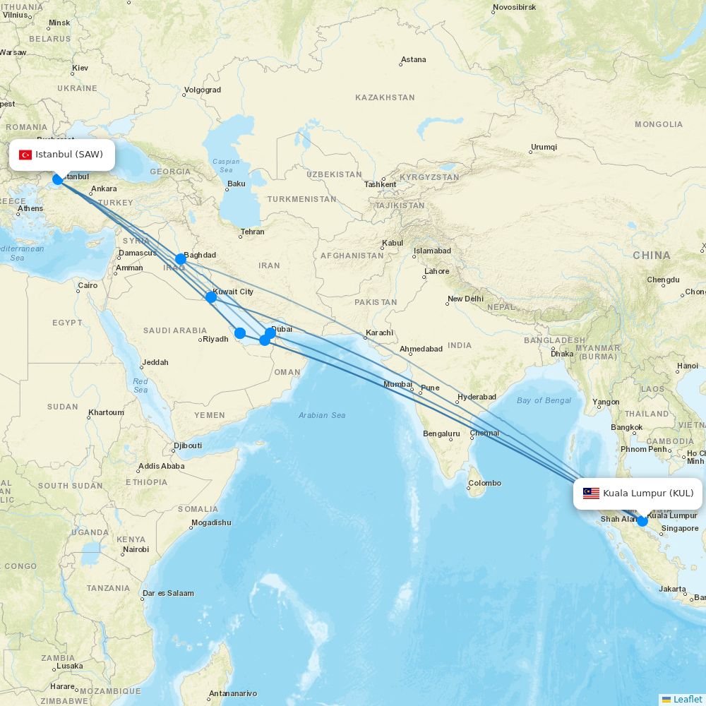 AirAsia X routes 2025 – map with all flights - Flight Routes