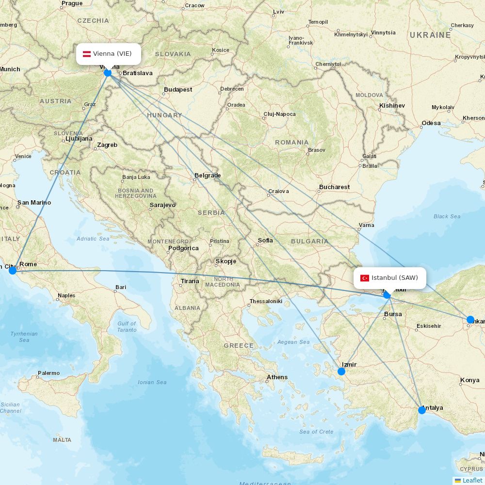 Pegasus Airlines routes 2025 – map with all flights - Flight Routes