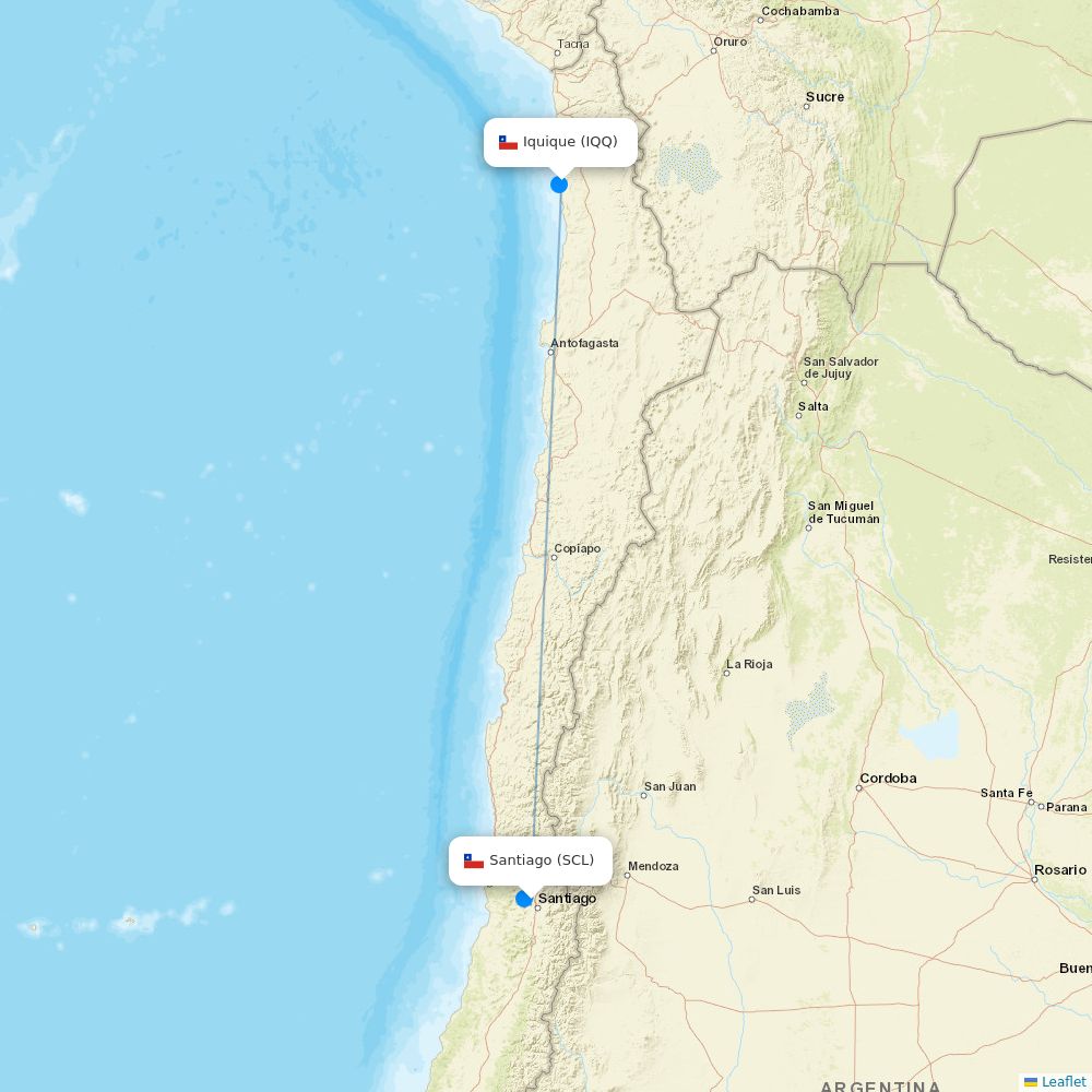 JetSMART airline routes (JA) - map - Flight Routes