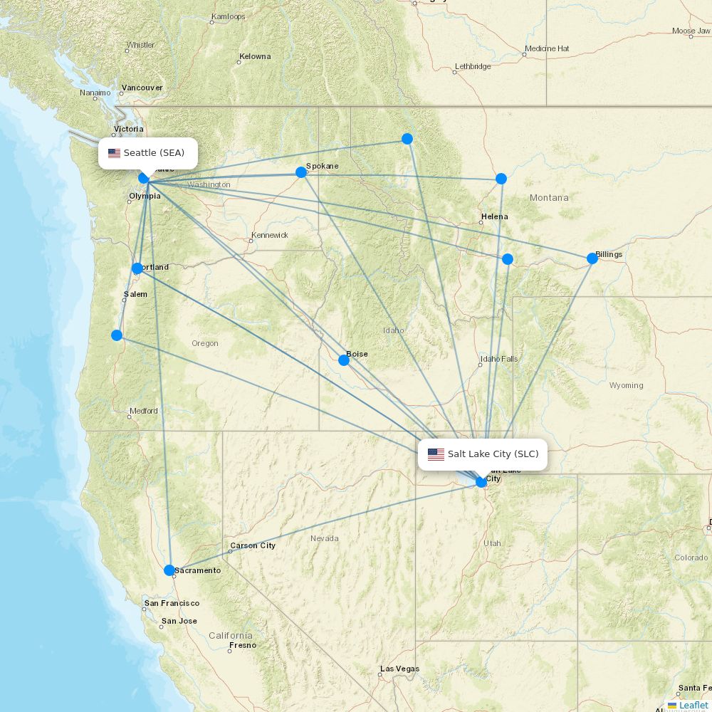 Alaska Airlines routes 2025 – map with all flights - Flight Routes