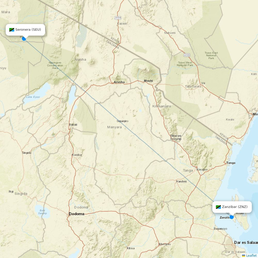 Auric Air airline routes (UI) 2026, map - Flight Routes
