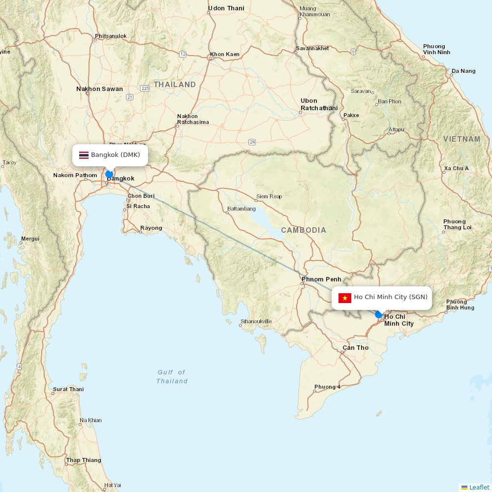 Thai AirAsia routes 2026 – map with all flights - Flight Routes