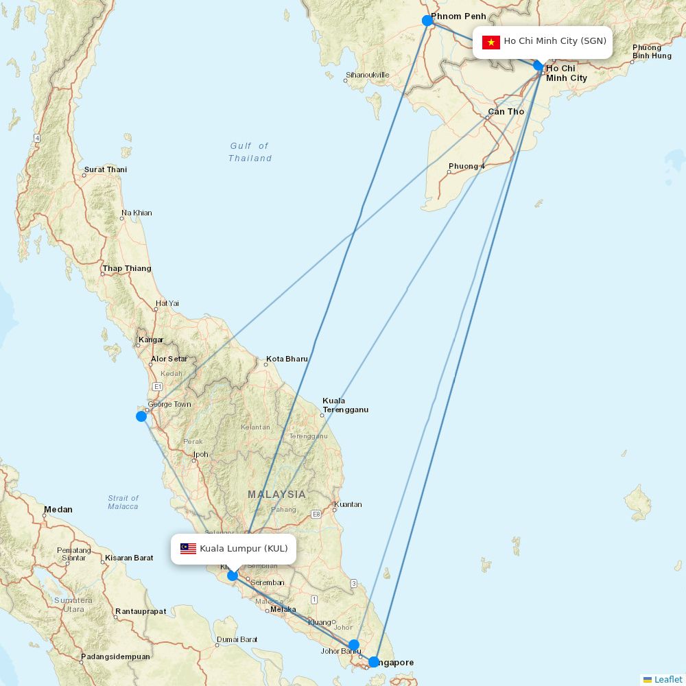 AirAsia routes 2025 – interactive map with all flights - Flight Routes