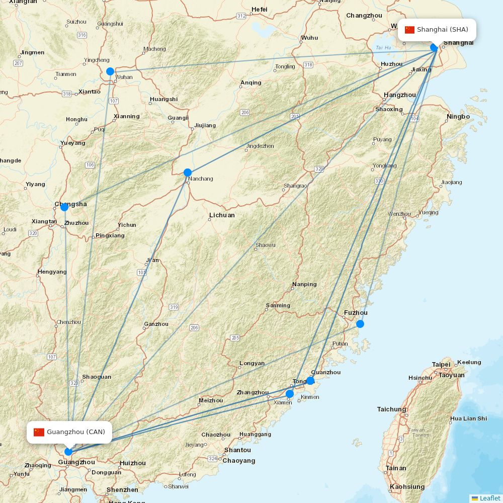 Juneyao Air routes 2025 – interactive map with all flights - Flight Routes