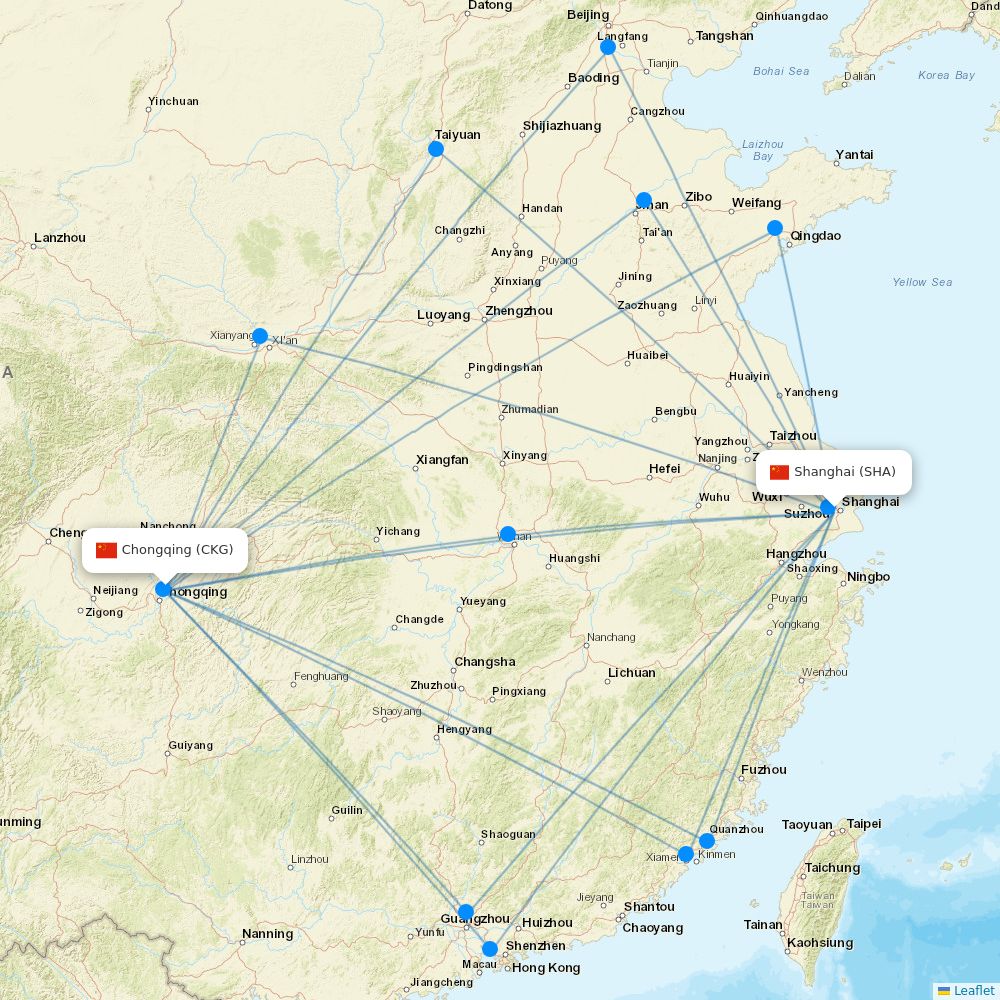 China Eastern Airlines routes 2025 – map with all flights - Flight Routes