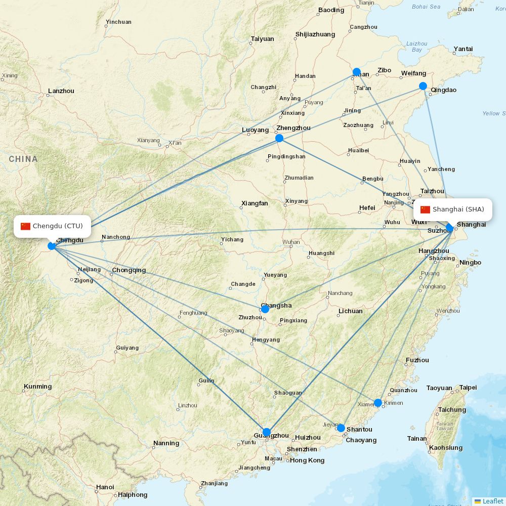 China Eastern Airlines routes 2025 – map with all flights - Flight Routes