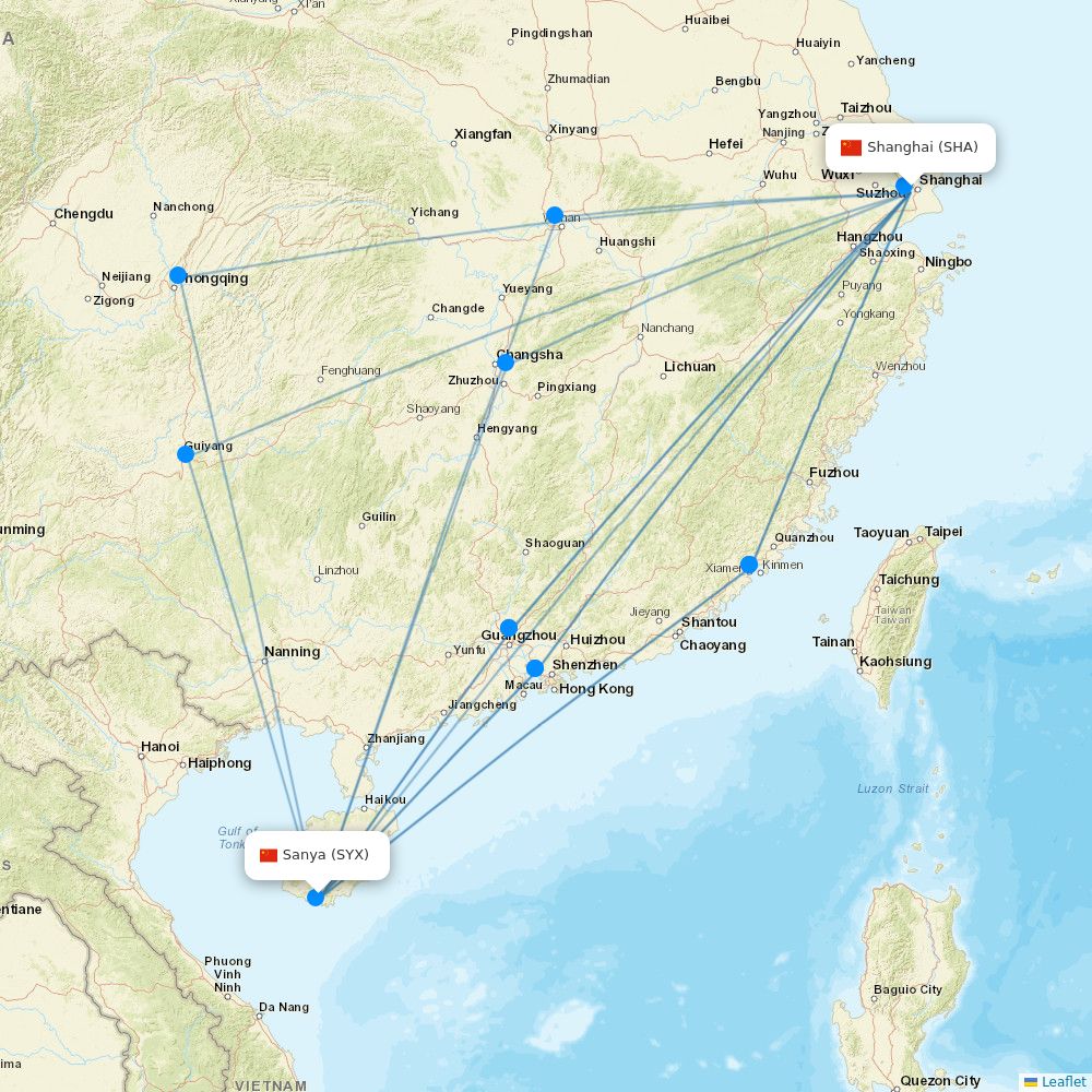 Juneyao Air routes 2025 – interactive map with all flights - Flight Routes