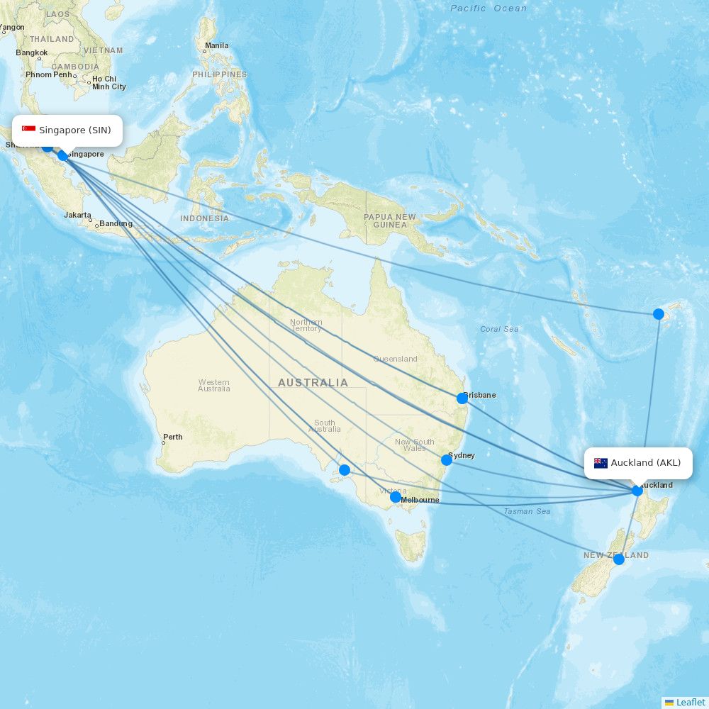 Singapore Airlines routes 2025 – map with all flights - Flight Routes