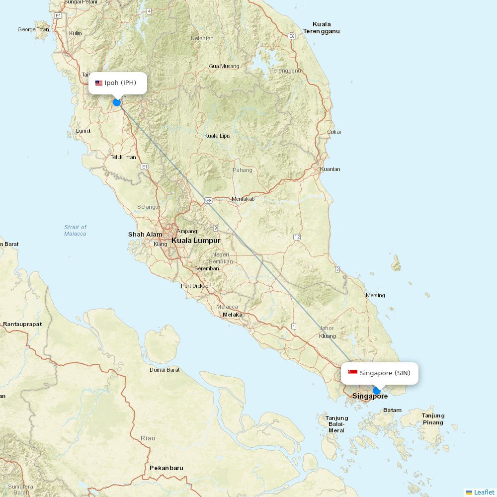 Scoot airline routes (TR) 2025, map - Flight Routes
